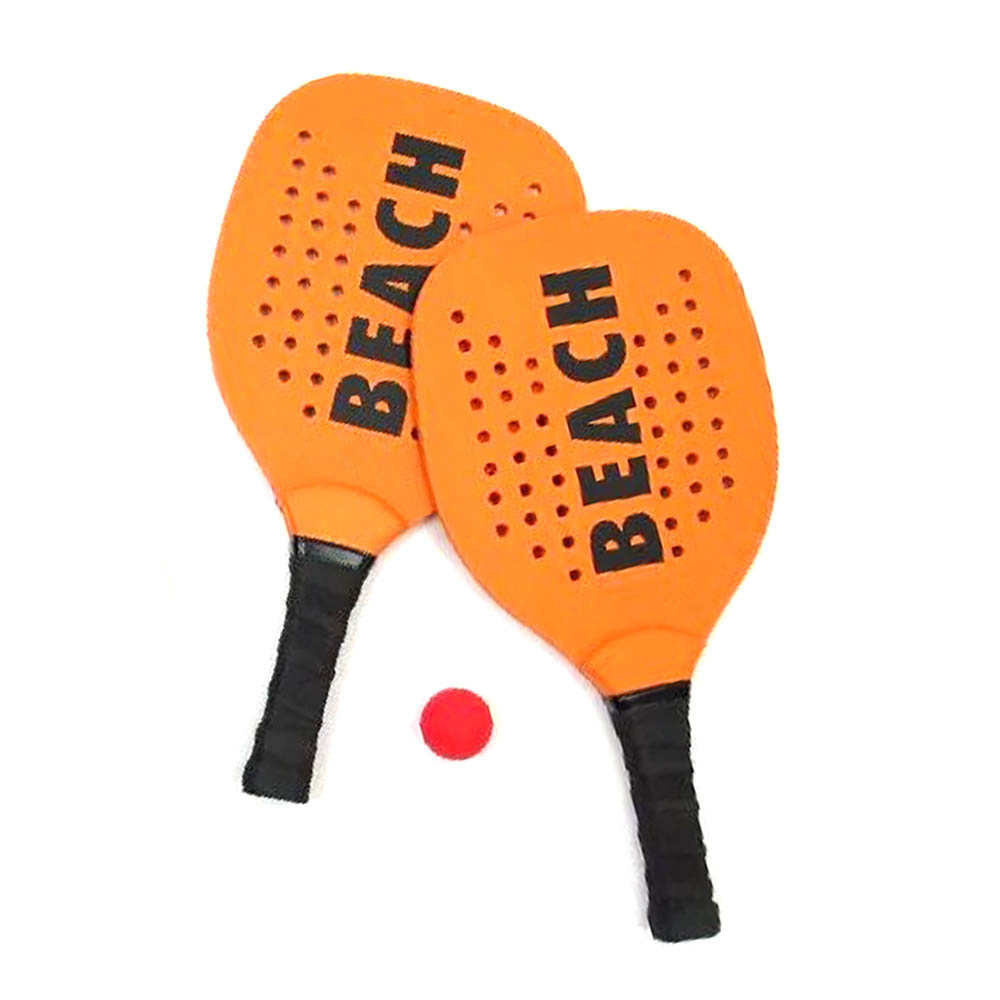 Palas de Playa de Madera con Bolsa de Bolas - Fácil de Usar - 38cm X ...